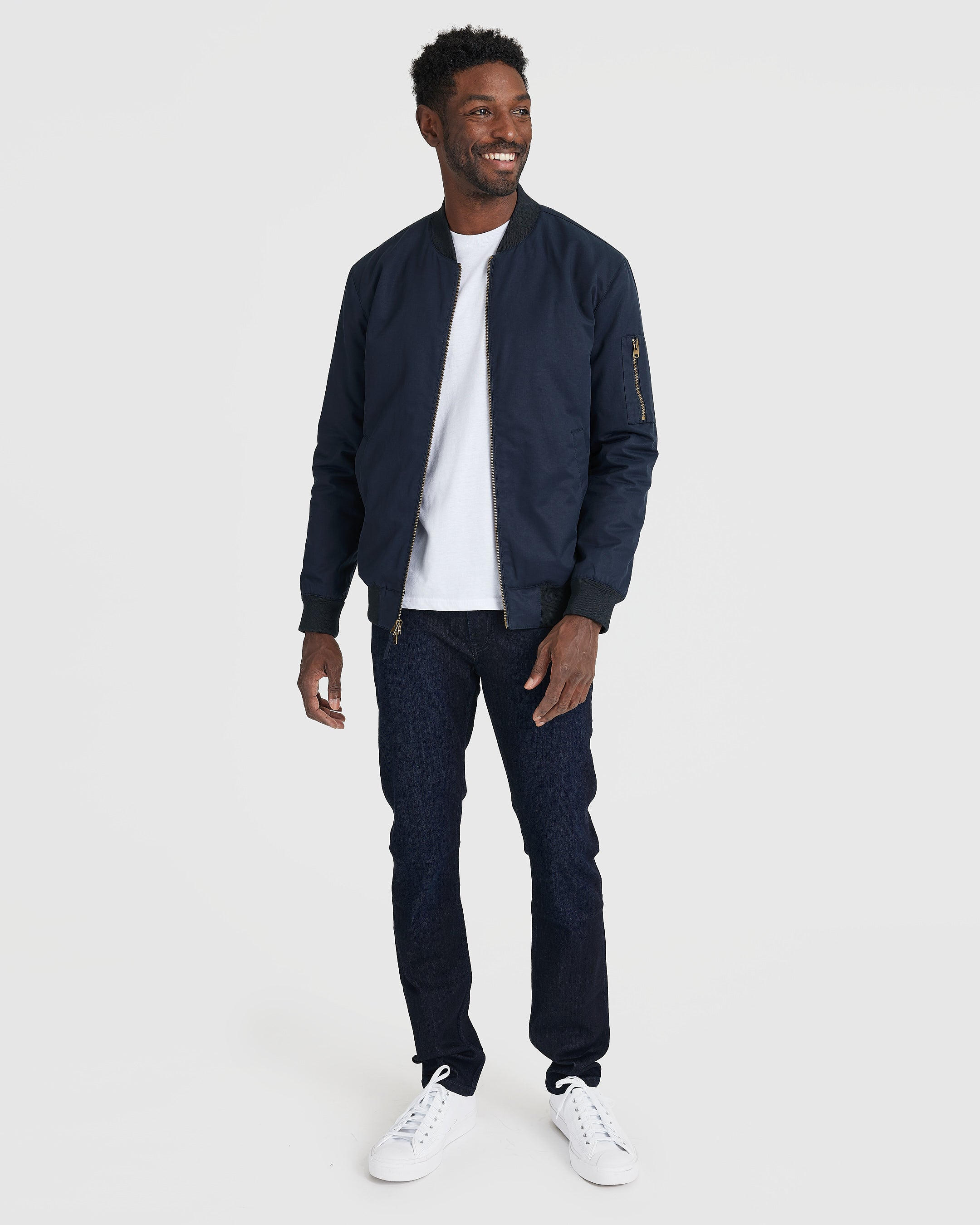 Navy Bomber Jacket – True Classic Corporate Wholesale